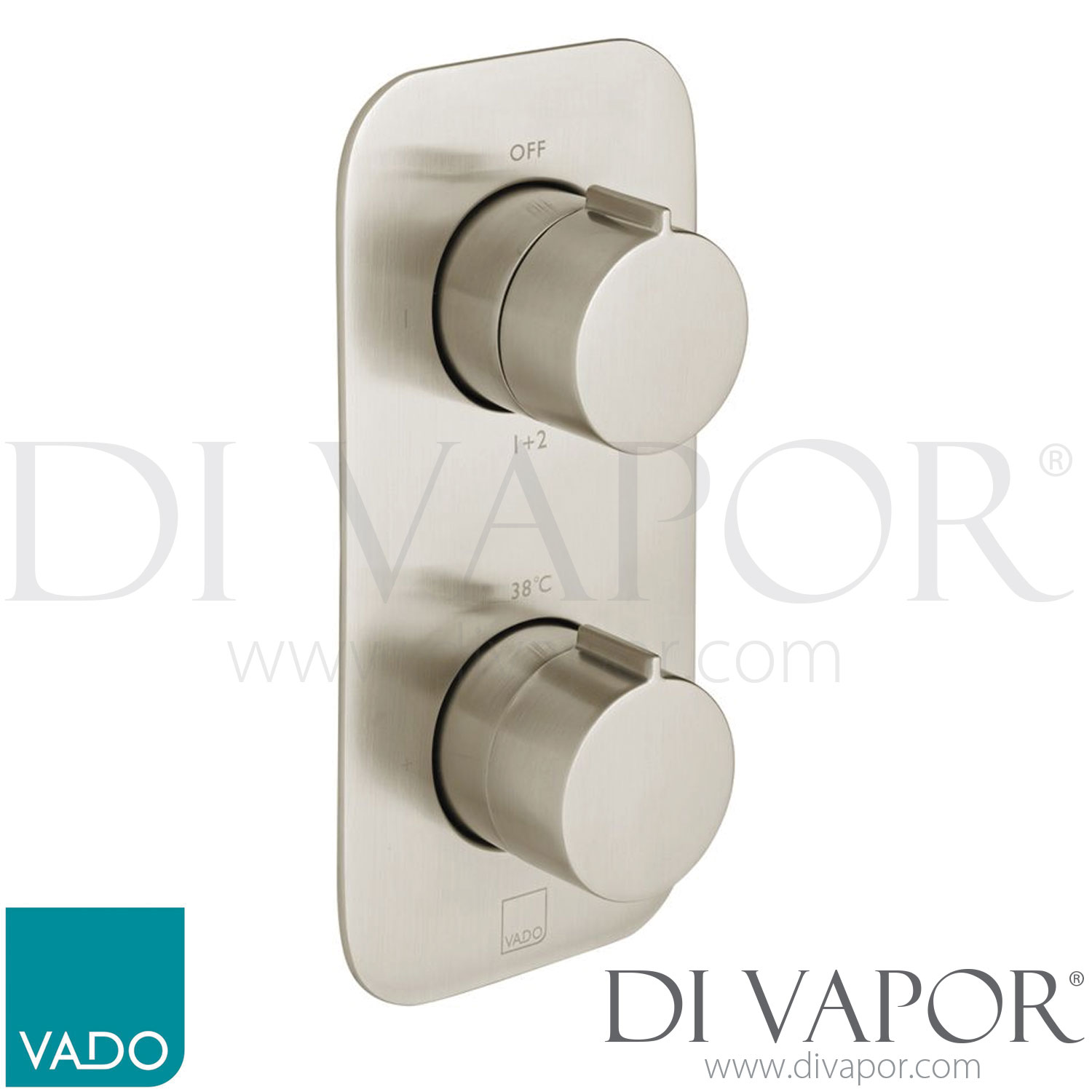 Vado IND-T148/2-ALT-BRN Tablet Altitude 2 Outlet Thermostatic Valve ...