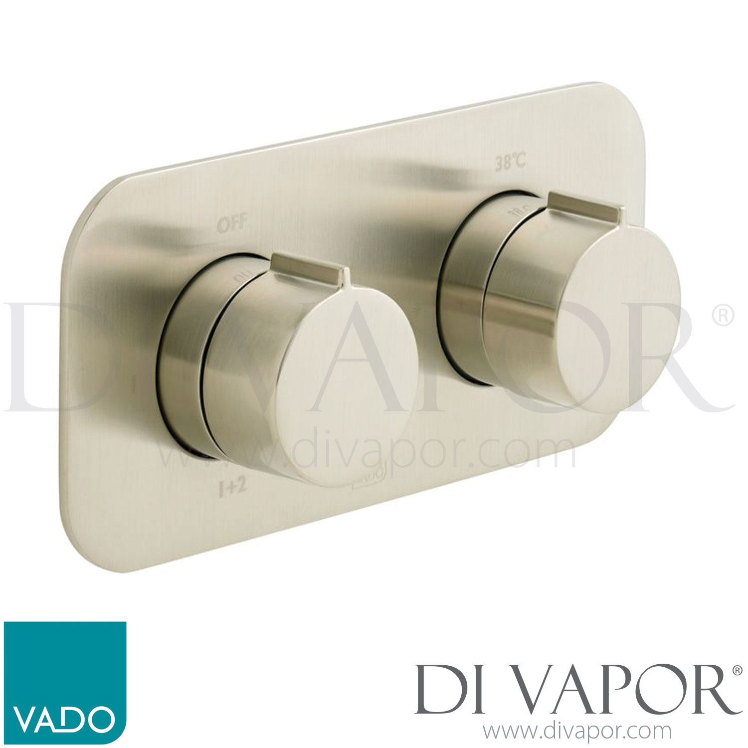 Vado IND-T148/2-H-ALT-BRN Tablet Altitude 2 Outlet Thermostatic Valve ...