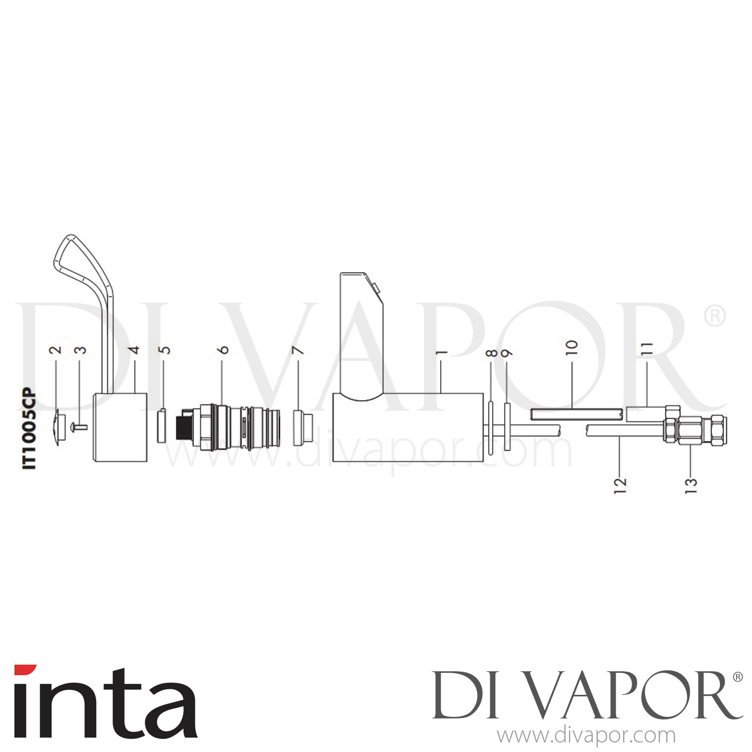 Inta IT1005CP Intatherm Safe Touch Sequential Thermostatic Mixer Tap ...