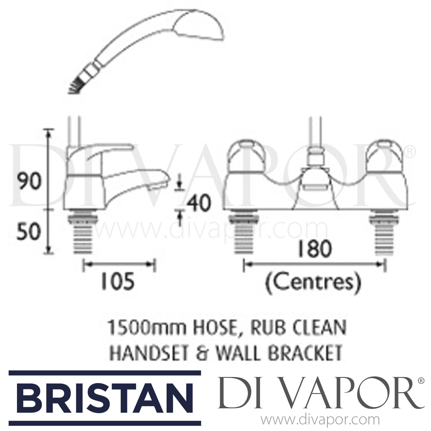 Bristan J BSM E8 C Java Bath Shower Mixer - 8 Litre Flow Limit Spare Parts