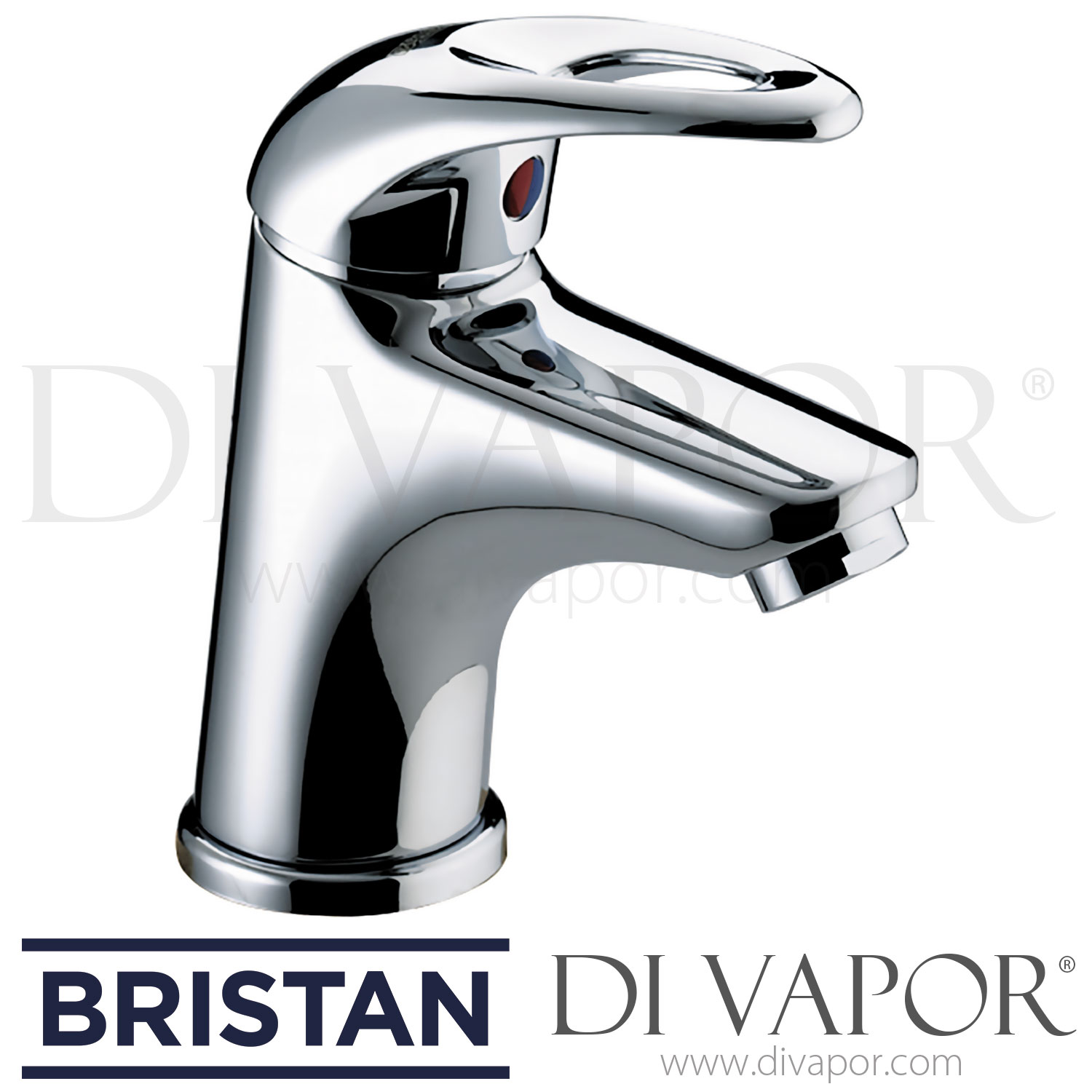 Bristan J SMBAS C Java Cloakroom Basin Mixer Tap with Clicker Waste ...