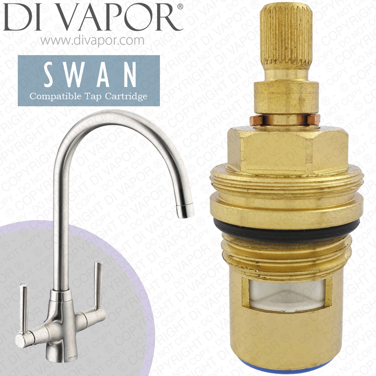 John Lewis & Partners Swan 2 Lever Kitchen Tap - Cold Side Compatible ...