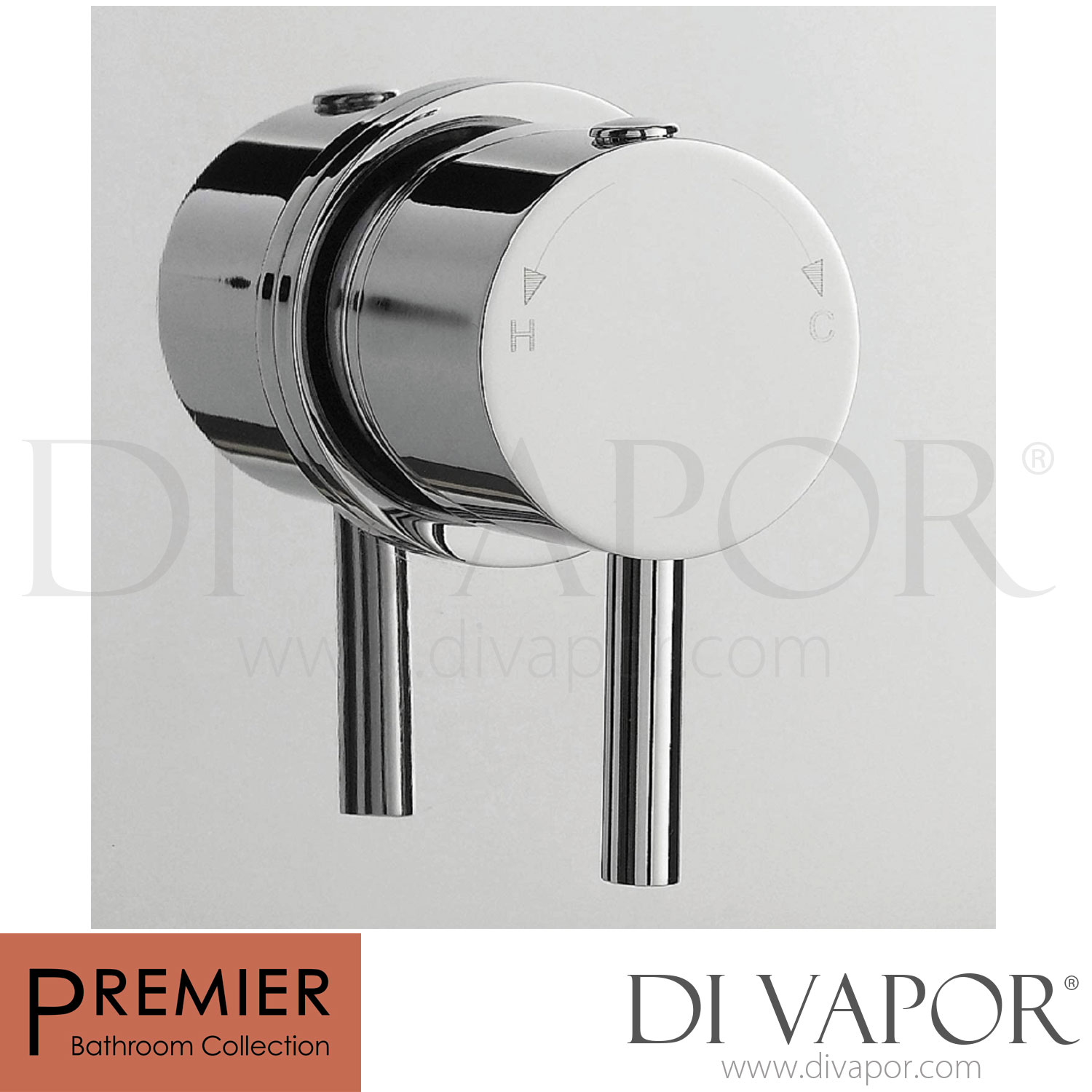 Premier JTY370 Pioneer Round Twin Valve with chrome plated ABS trimset ...