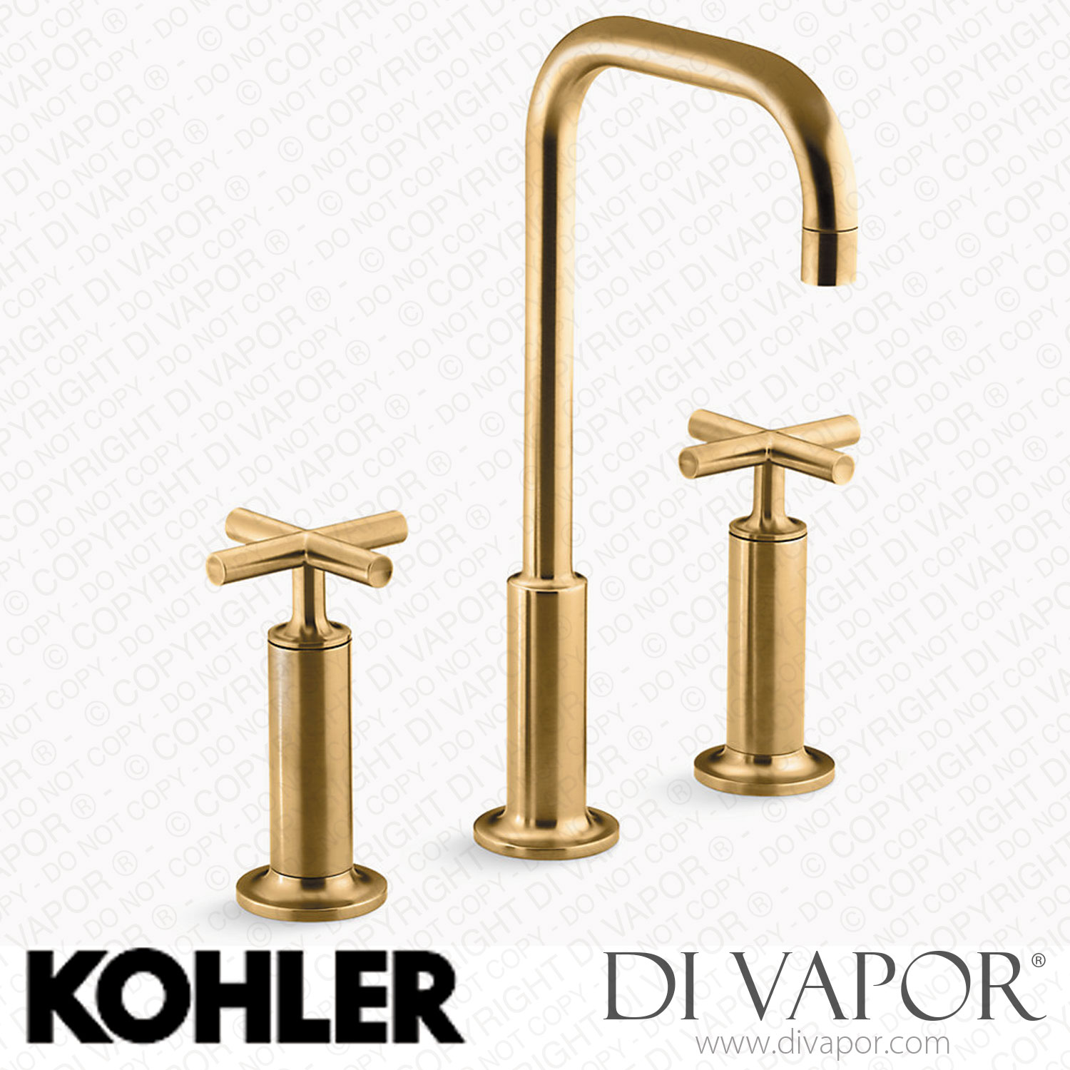 Kohler Widespread Bathroom Sink Tap with Cross Handles, 1.2 GPM (K ...
