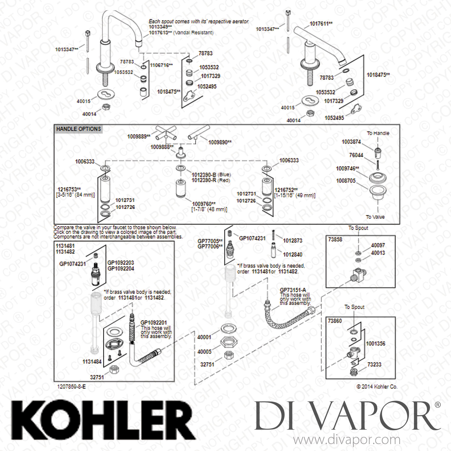 Kohler Widespread Bathroom Sink Tap with Lever Handles, 1.2 GPM (K ...