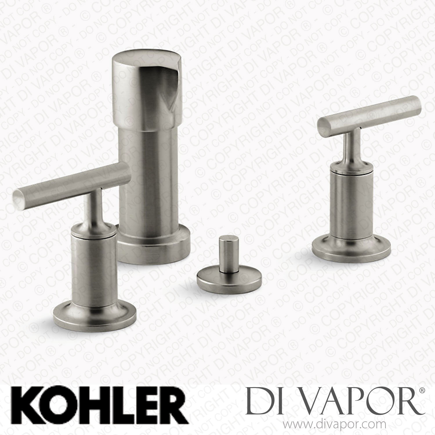 Kohler Vertical Spray Bidet Faucet with Lever Handles (K-14431-4-BN ...