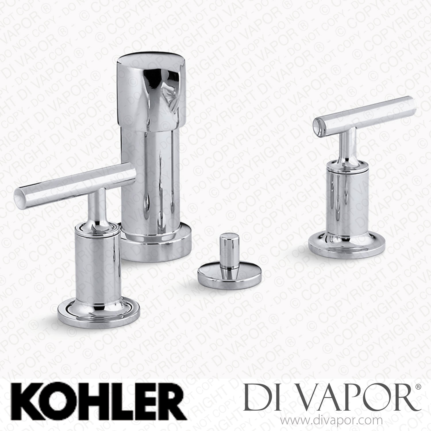 Kohler Vertical Spray Bidet Faucet with Lever Handles (K-14431-4-CP ...