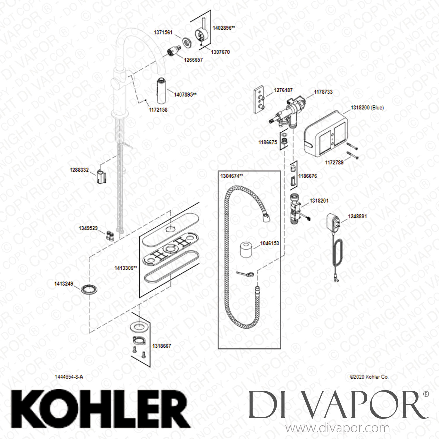 Kohler Touchless Pull-Down Kitchen Sink Tap and Three-Function ...