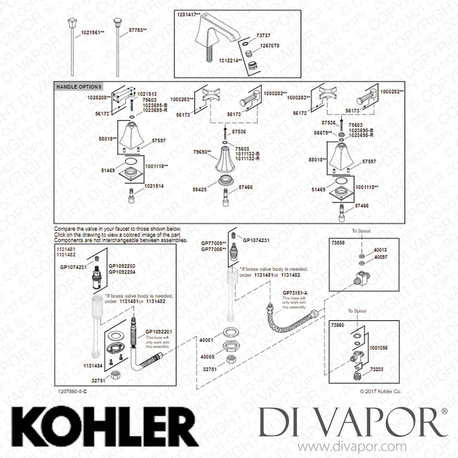 Kohler Widespread Bathroom Sink Tap with Deco Lever Handles (K-454-4V ...