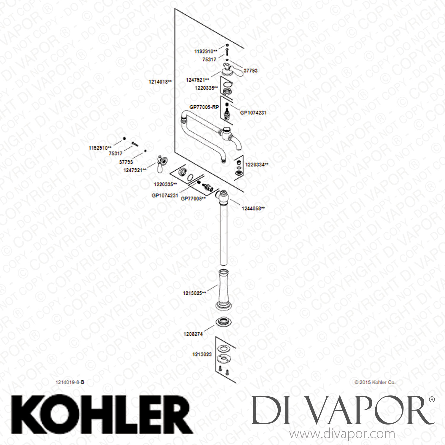 Kohler Deck-Mount Pot Filler (K-99271-2BZ) Spare Parts