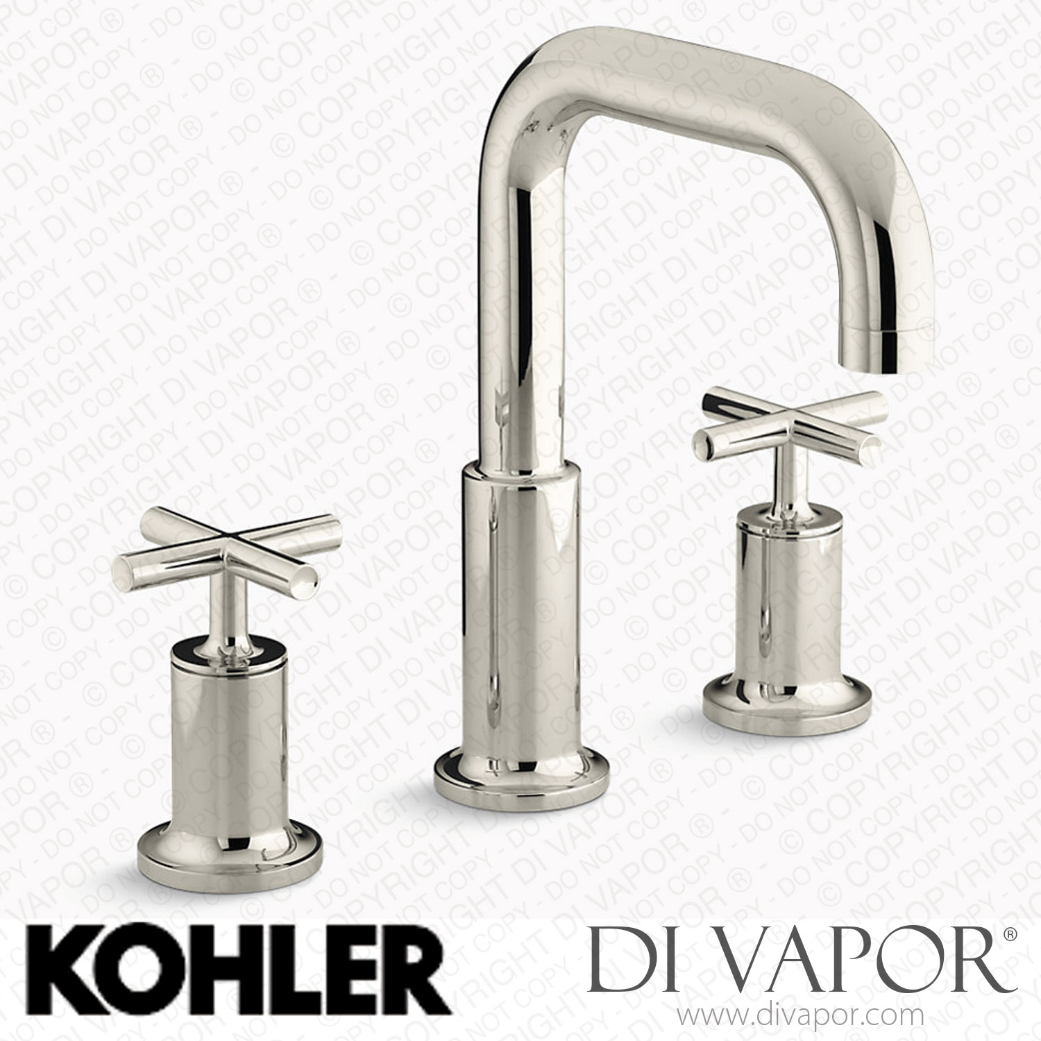 Kohler Deck-Mount Bath Faucet Trim with Cross Handles (K-T14428-3-SN ...
