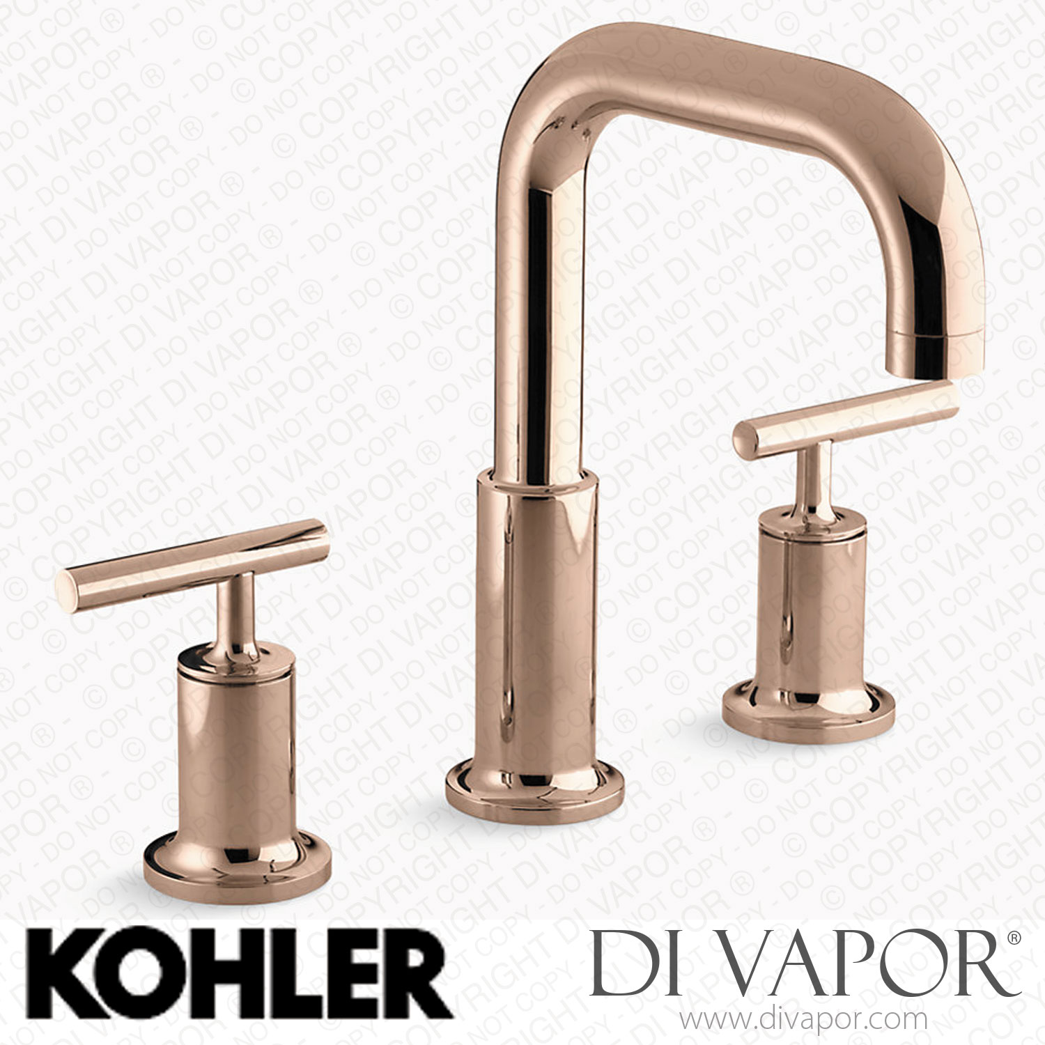 Kohler Deck-Mount Bath Faucet Trim with Lever Handles (K-T14428-4-RGD ...