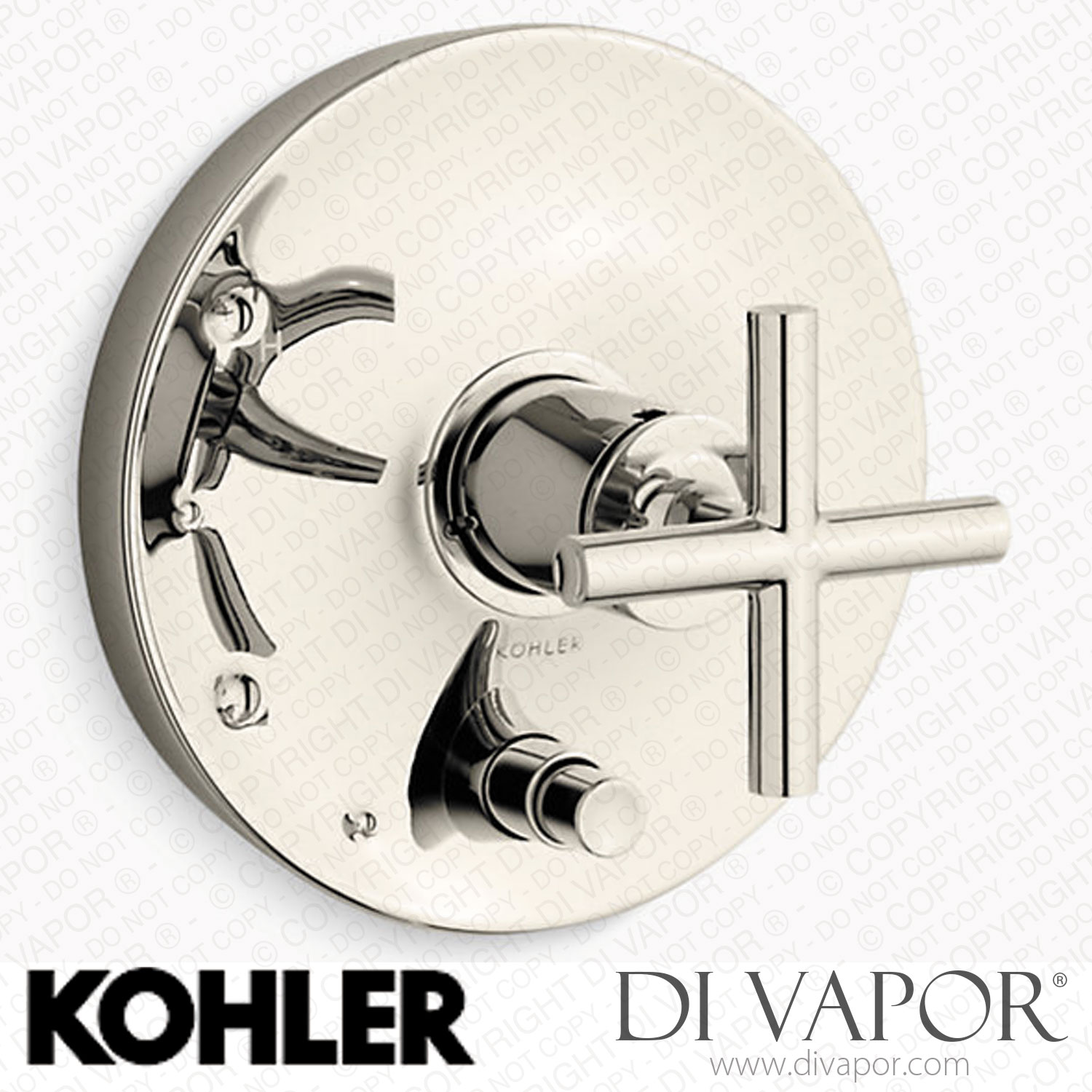 Kohler Valve Trim with Push-Button Diverter and Cross Handle (K-T14501 ...