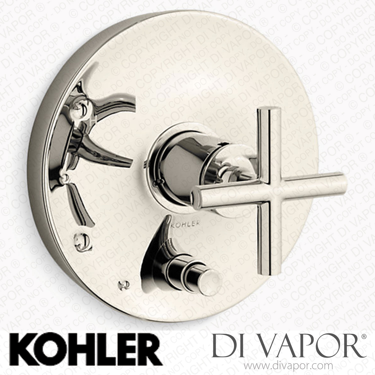 Kohler Valve Trim with Push-Button Diverter and Cross Handle (K-T14501 ...
