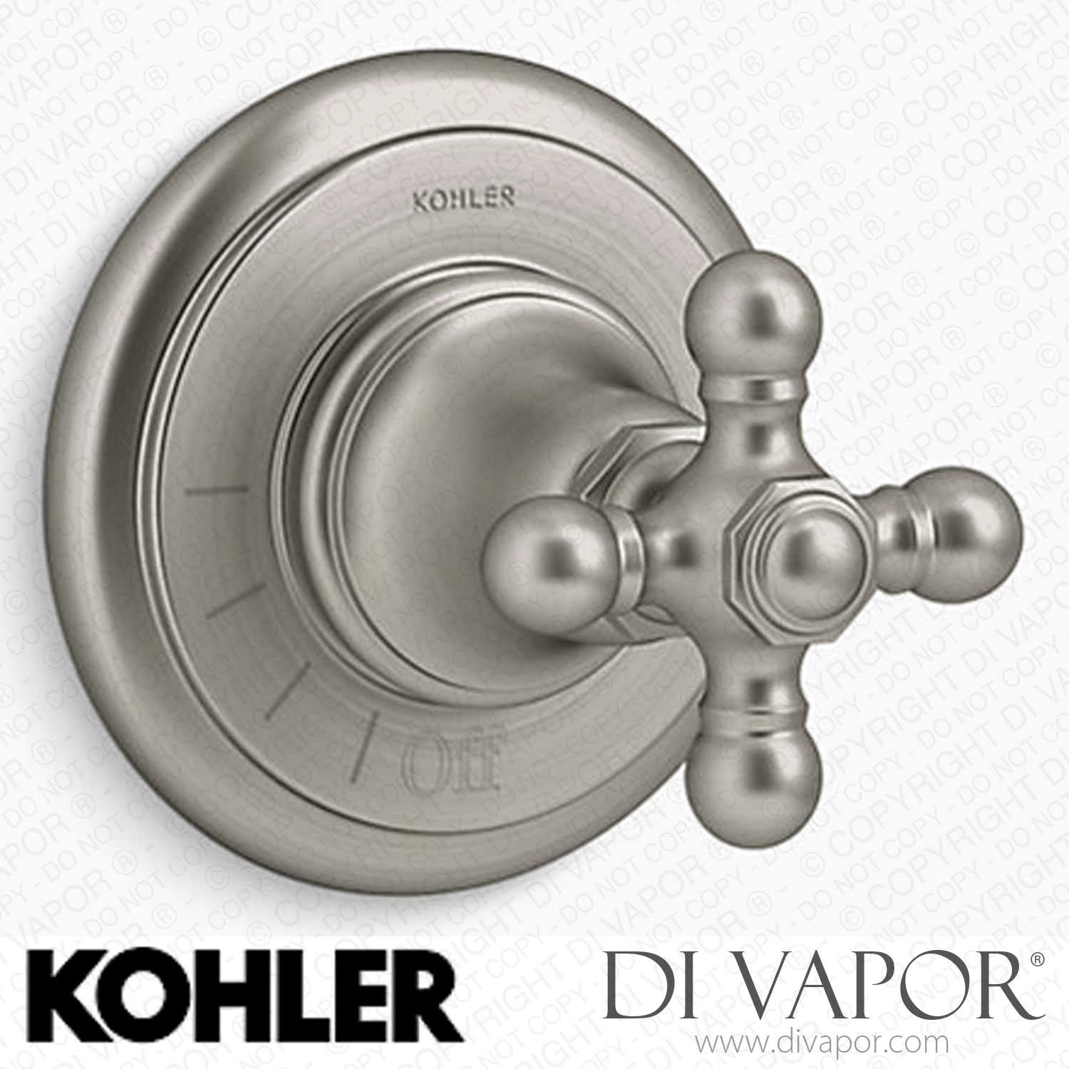 Kohler Volume Control Valve Trim with Cross Handle (K-T72771-3-BN ...