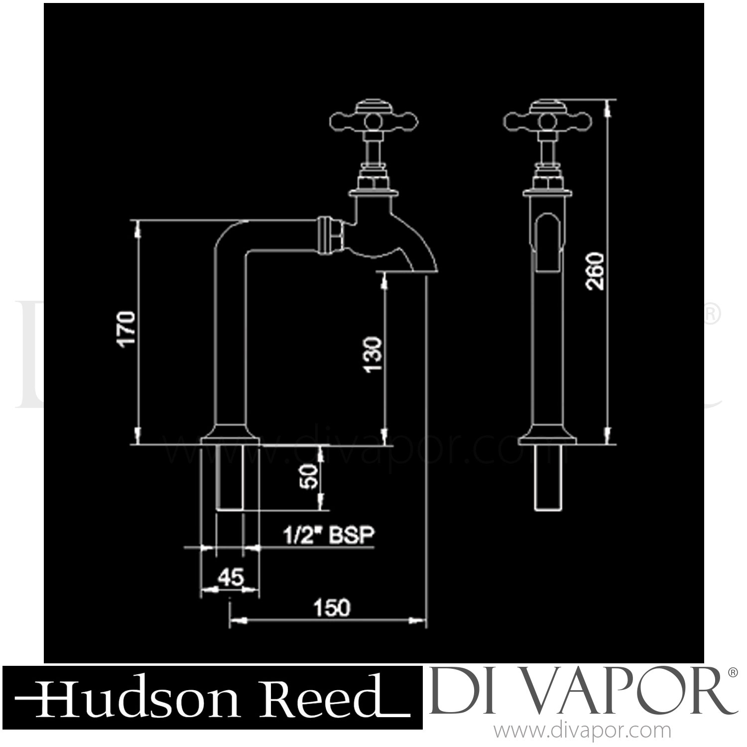 Hudson Reed KD302 Traditional Bib Taps and Upstands Spare Parts