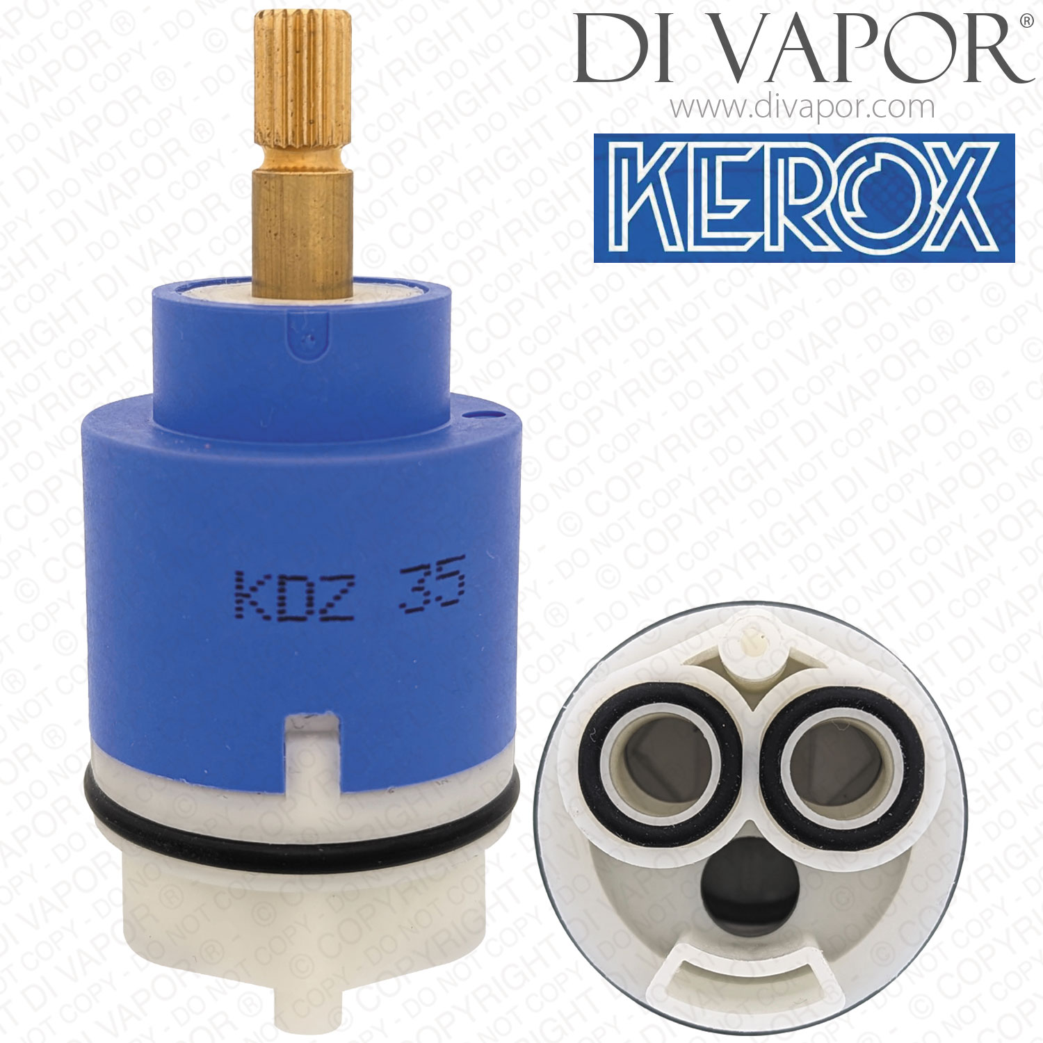 Kerox KDZ35D 35mm Rotary Cartridge - 20 Spline (KDZ-35B) Single Pin
