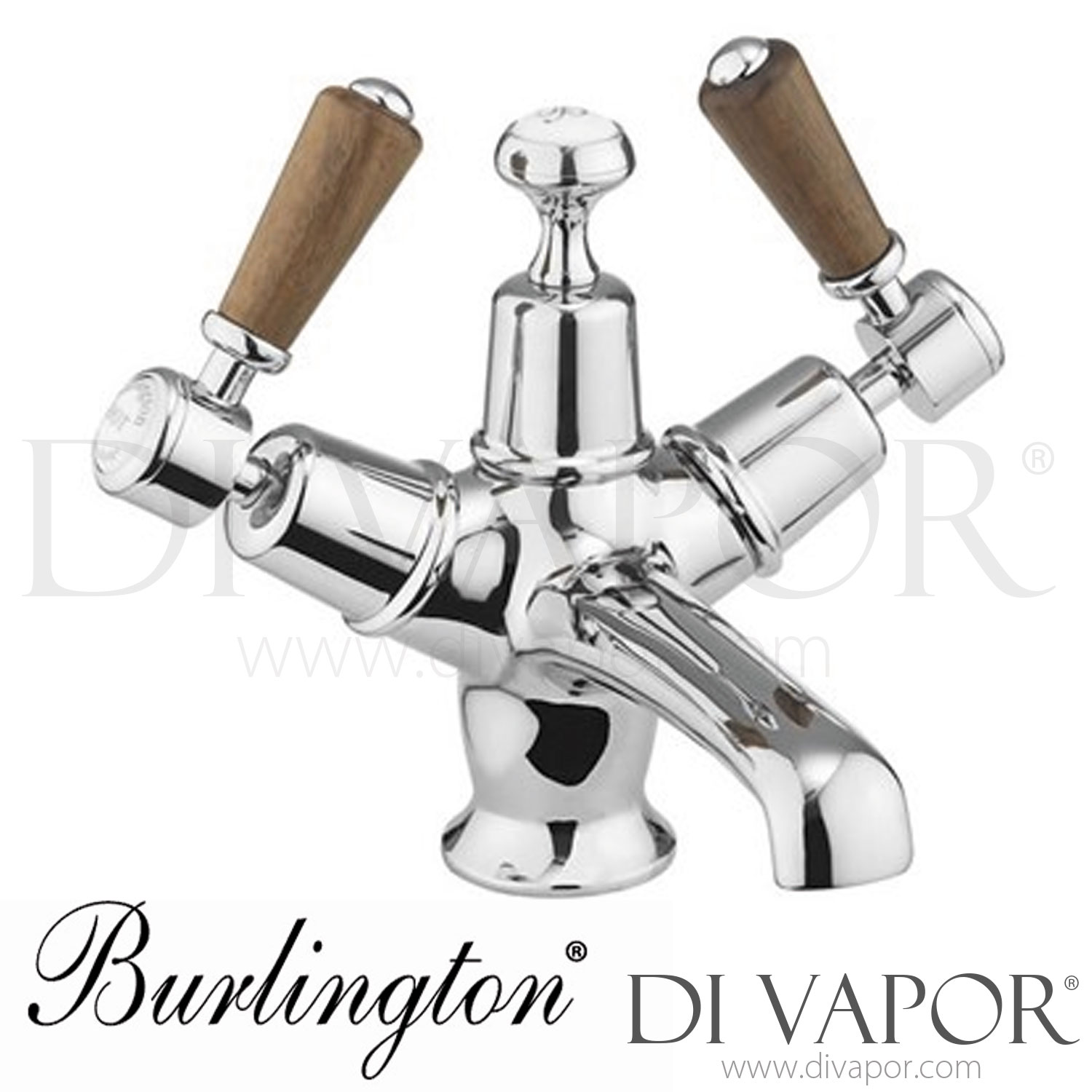 Burlington KE6-QT MED | KE6-QT MED-QT Kensington Basin Mixer Tap with Click-Clack Waste Spare Parts