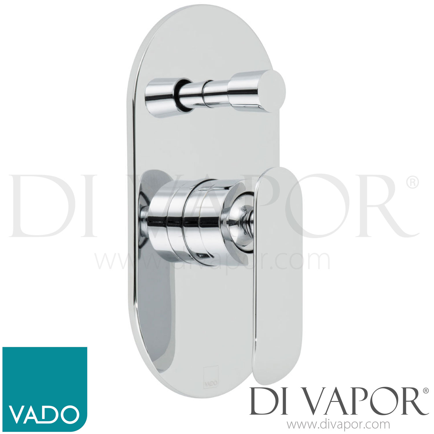 VADO KOV-147A-C/P Kovera 2 Outlet Single Lever Concealed Manual Valve ...