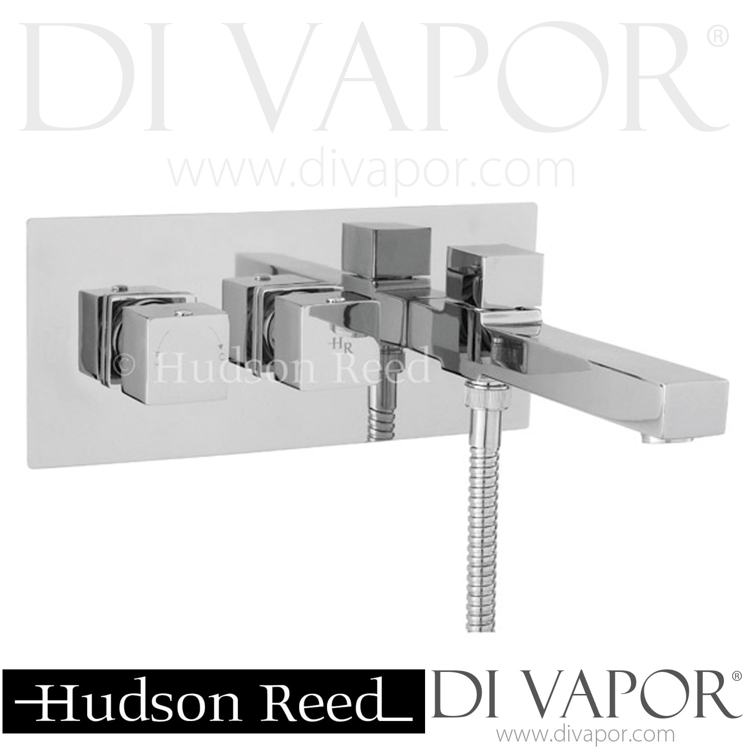Hudson Reed / Ultra KUB004 Kubix Thermostatic Bath Shower Mixer Tap ...