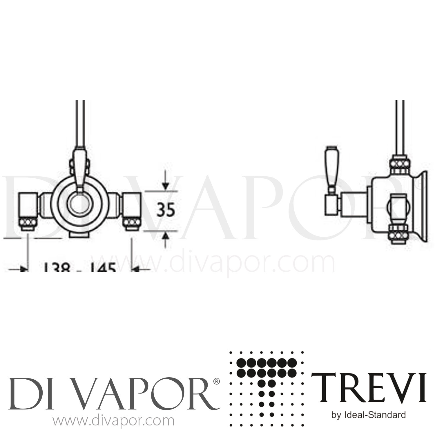 Trevi L6716AA Tradition Exposed Thermostatic Shower Valve Spare Parts