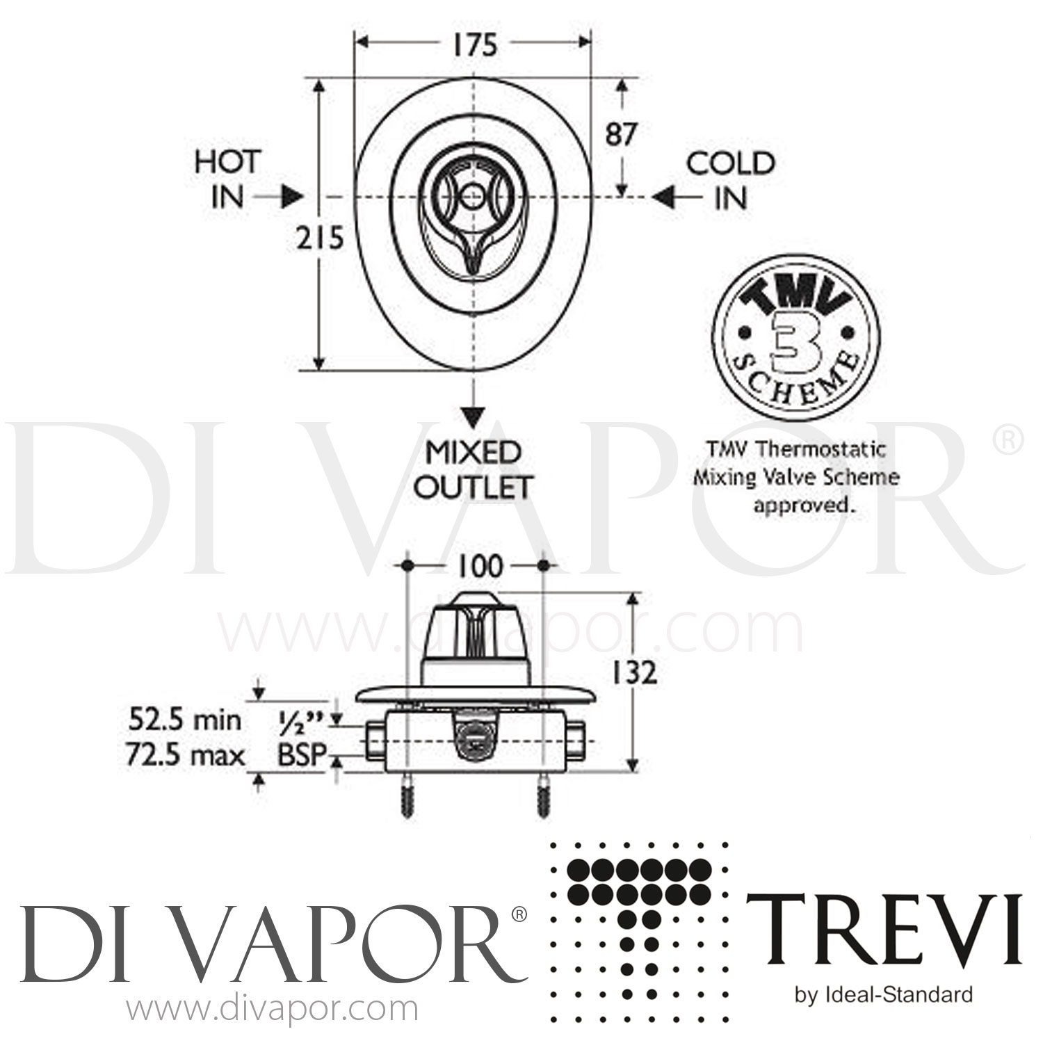 Trevi L6736AA CTV Built-In Shower Pack Spare Parts