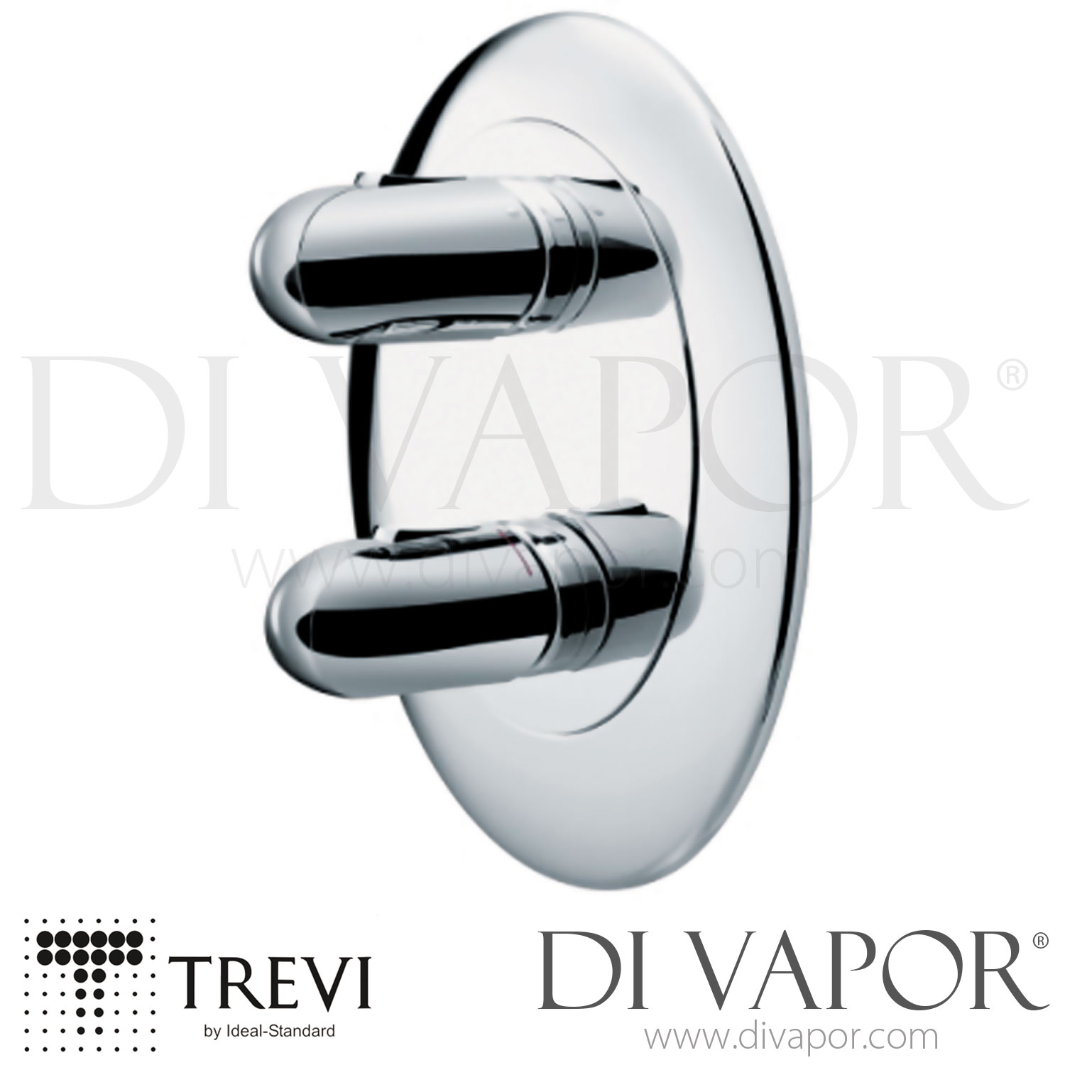 Trevi L6838AA Kurve Built-In Thermostatic Shower Valve with Moonshadow ...
