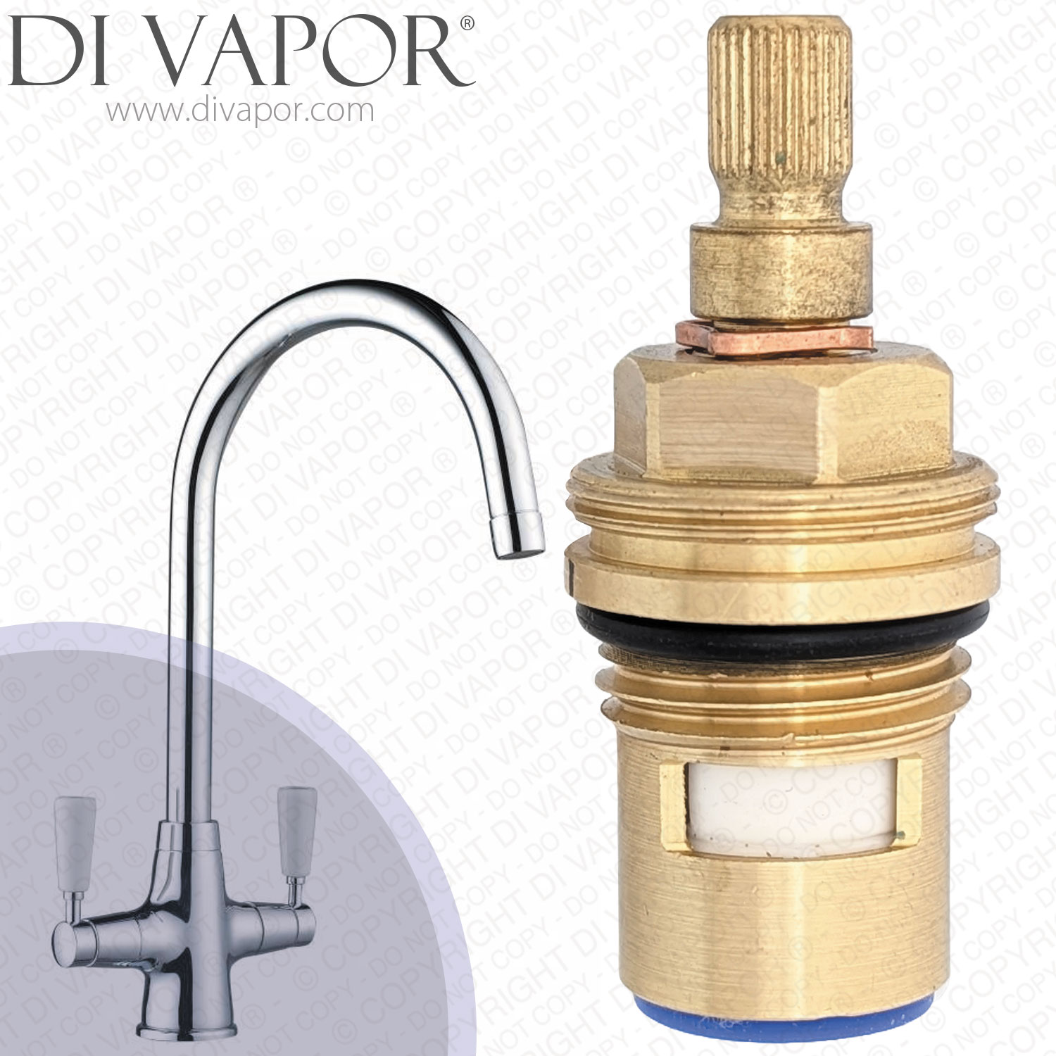 Lamona Victorian Swan Neck Tap Part TAP4803-1 Cold Cartridge Compatible ...