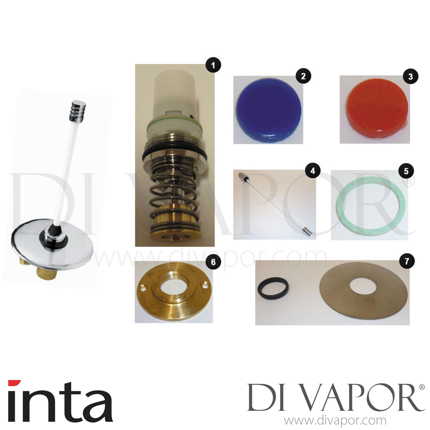 Inta Concealed Knee Operated Non Concussive Valve Component Tap Spare ...