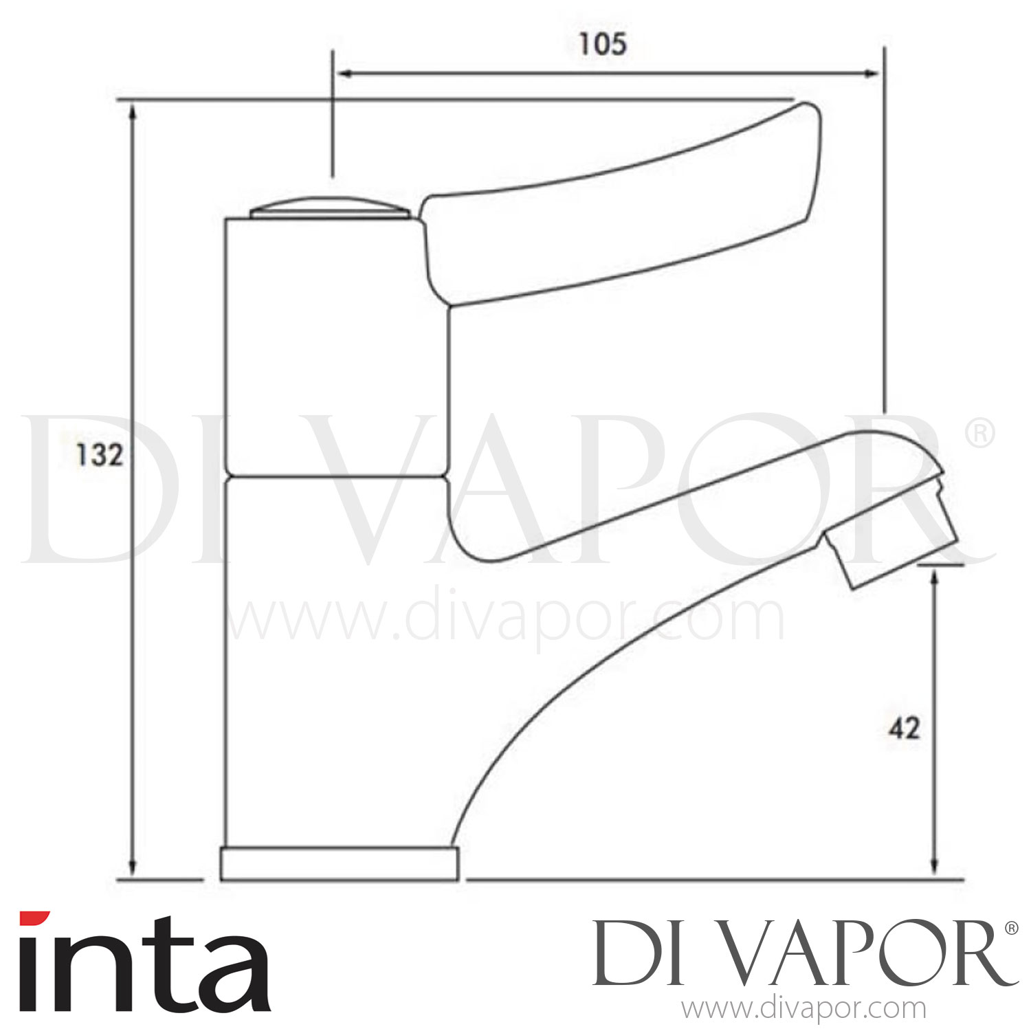 Inta LO980CT Lever Operated Basin Mixer Tap with Copper Tails Spare Parts