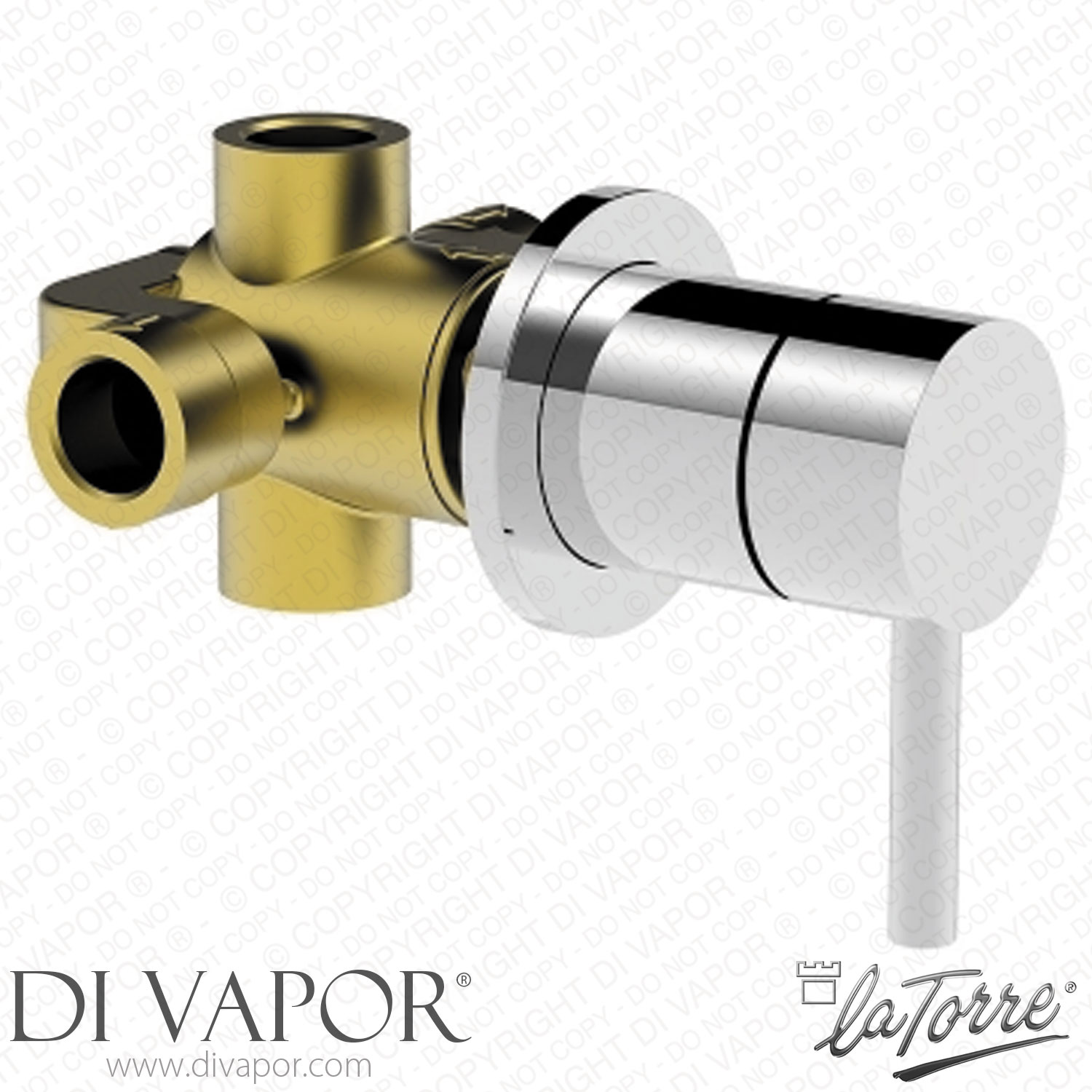 La Torre 12141 Newtech 4-Way Built-In Diverter (Two Inlets and Two ...