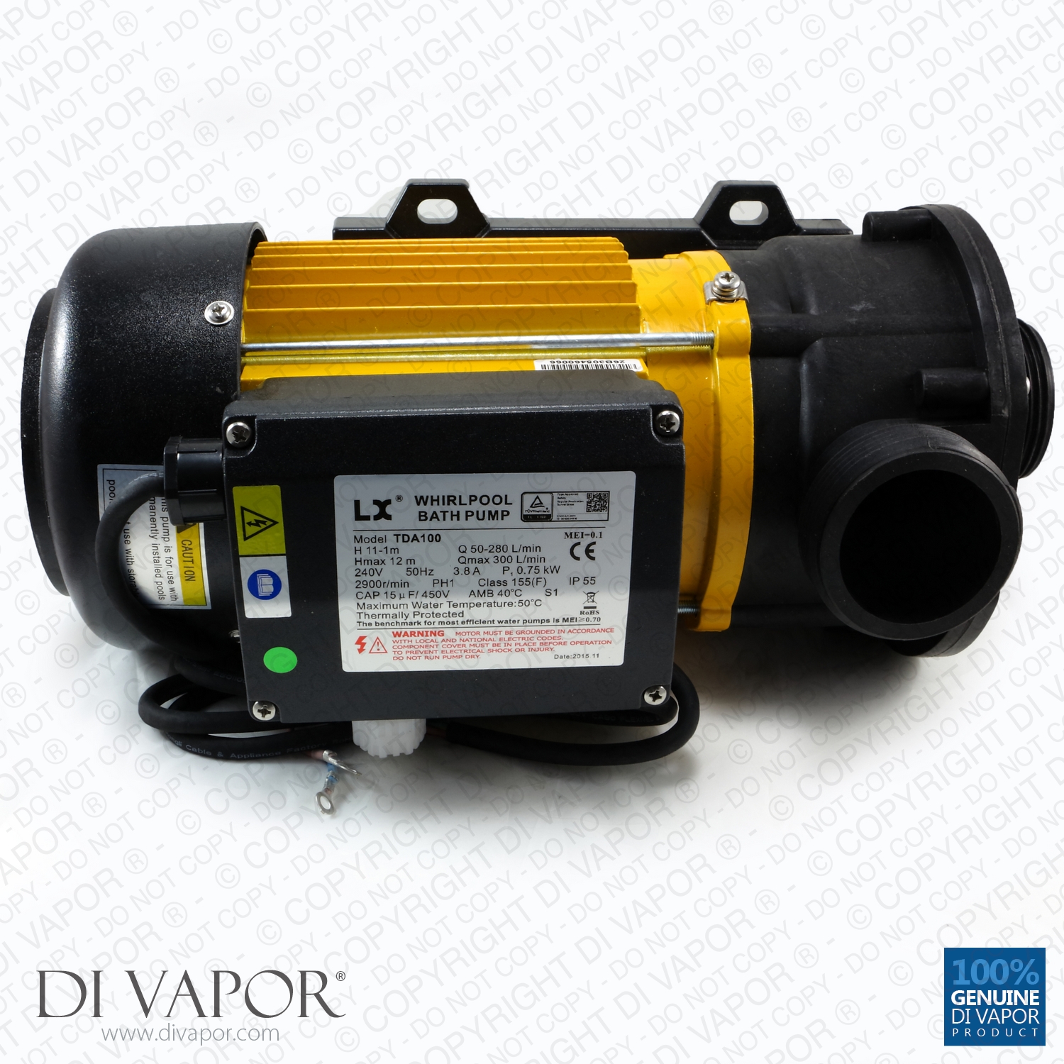 LX TDA120 Pump 1.2 HP | Hot Tub | Spa | Whirlpool Bath | Water ...