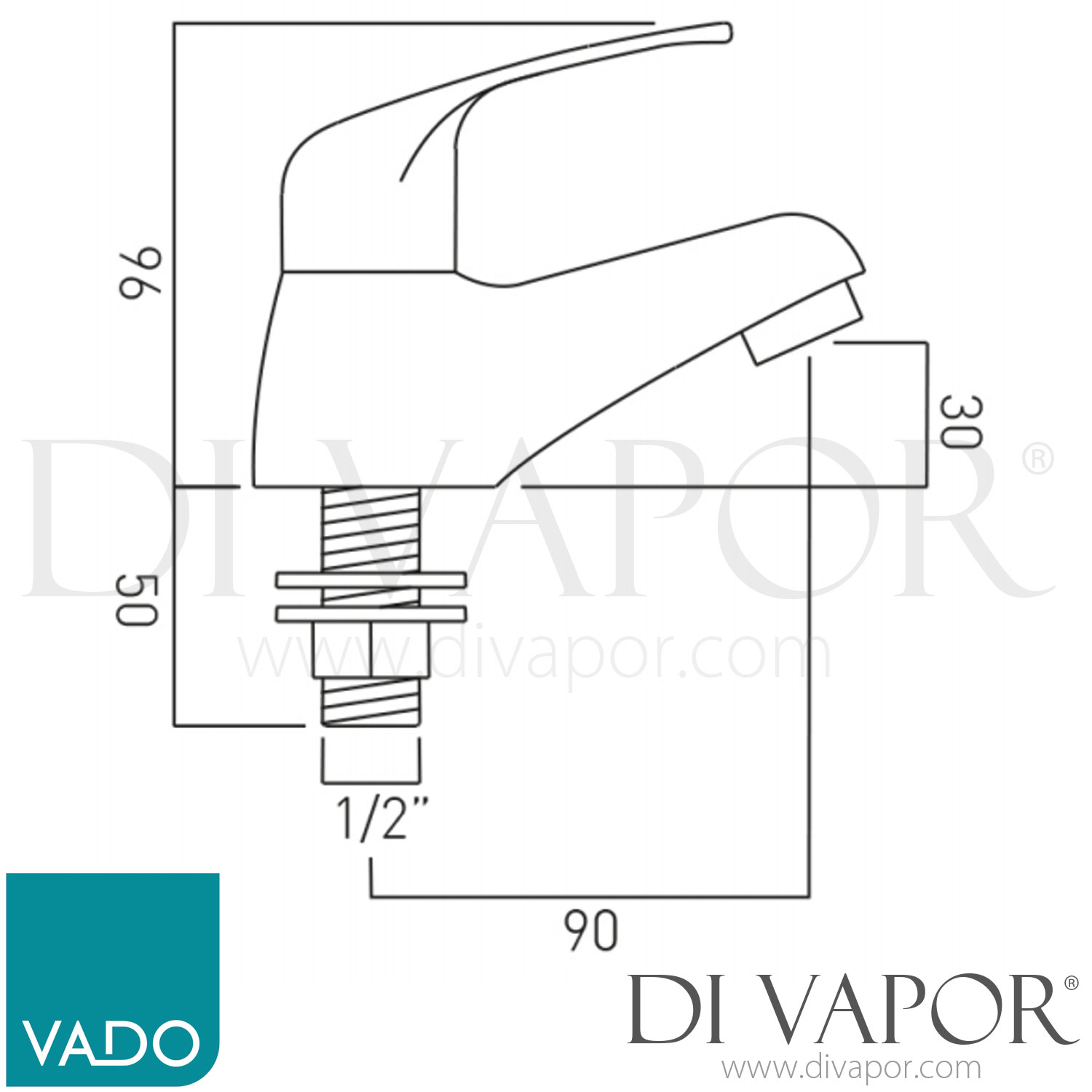 VADO MAT-106-C/P Matrix Basin Taps Pillar Tap Spare Parts
