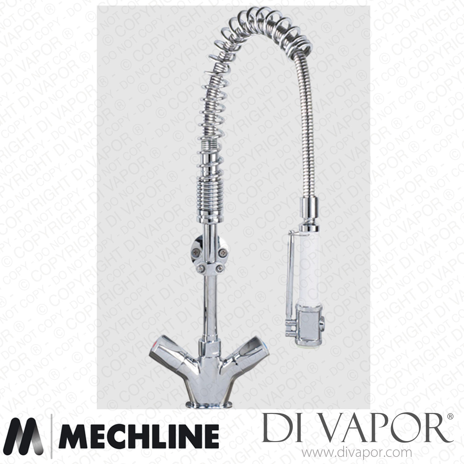 Mechline AquaTechnix TX-PR-20D-SS-BF0 Pre-Rinse Spray Tap Dome Head ...