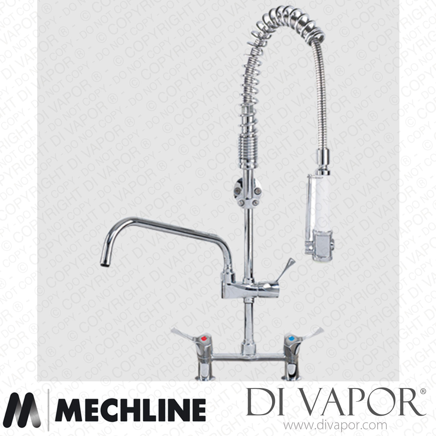 Mechline AquaTechnix TX-PR-30L-SS-BF2-E Pre-Rinse Spray Tap Lever ...