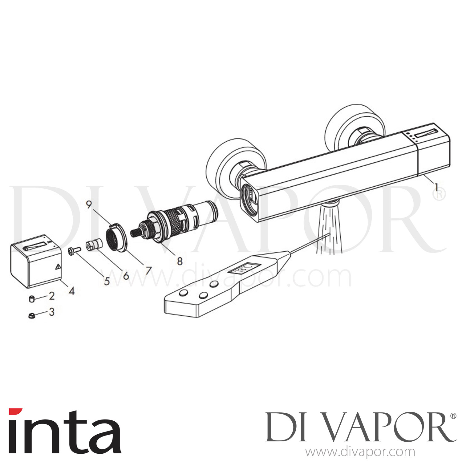 Inta MM10031CP Mio Safe Touch Thermostatic Shower Spare Parts