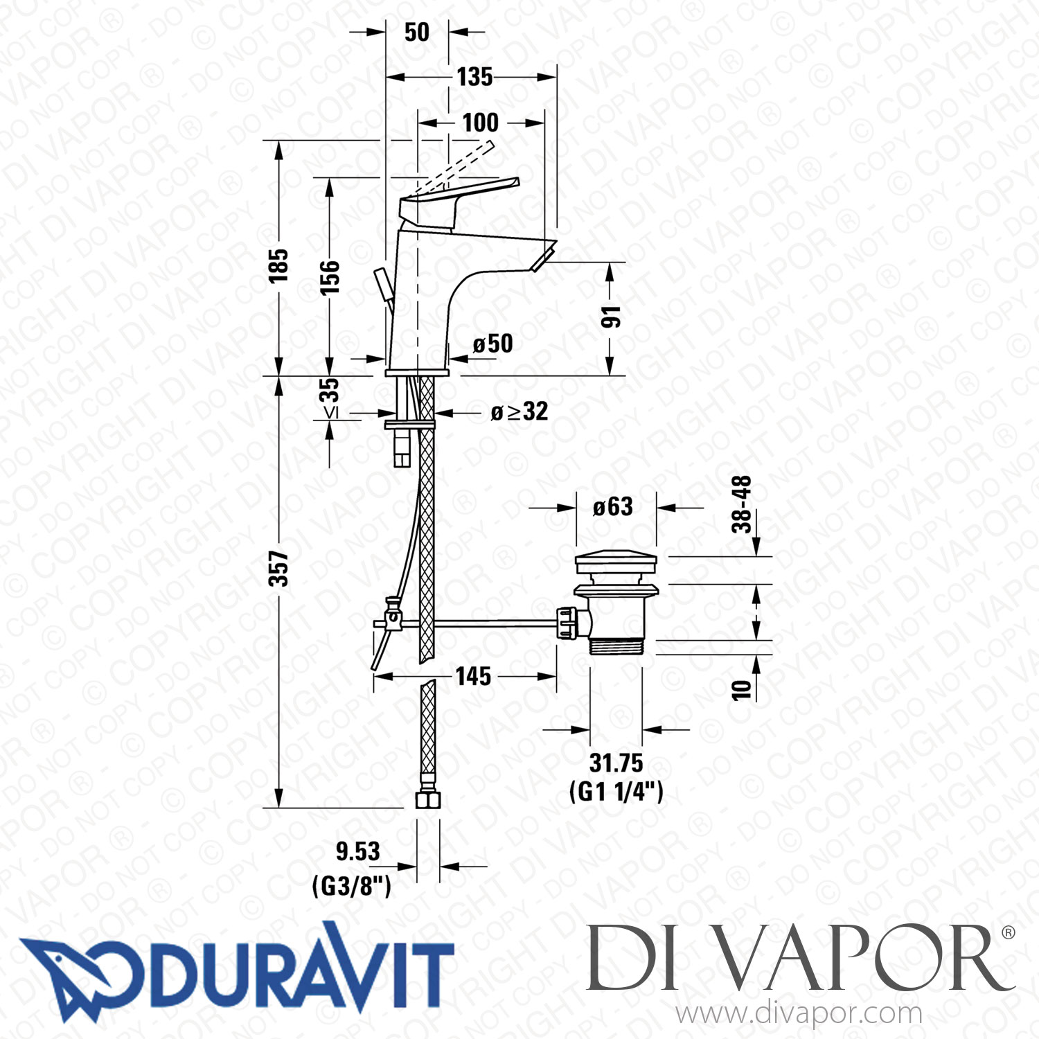 Duravit No.1 Single Lever Basin Mixer S Freshstart (N11011001) Spare Parts