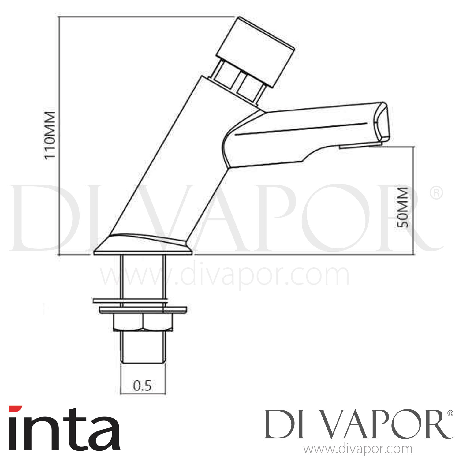 Inta NC185CP Non Concussive Basin Taps with Anti Block Feature (Pair ...