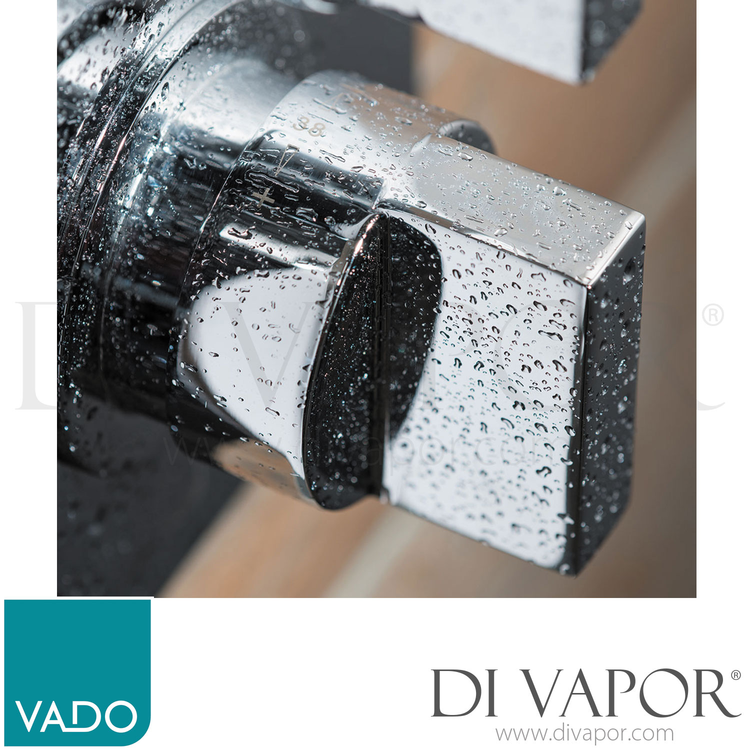 VADO NOT-148D-C/P DX Notion 1 Outlet, 2 Handle Concealed Thermostatic ...