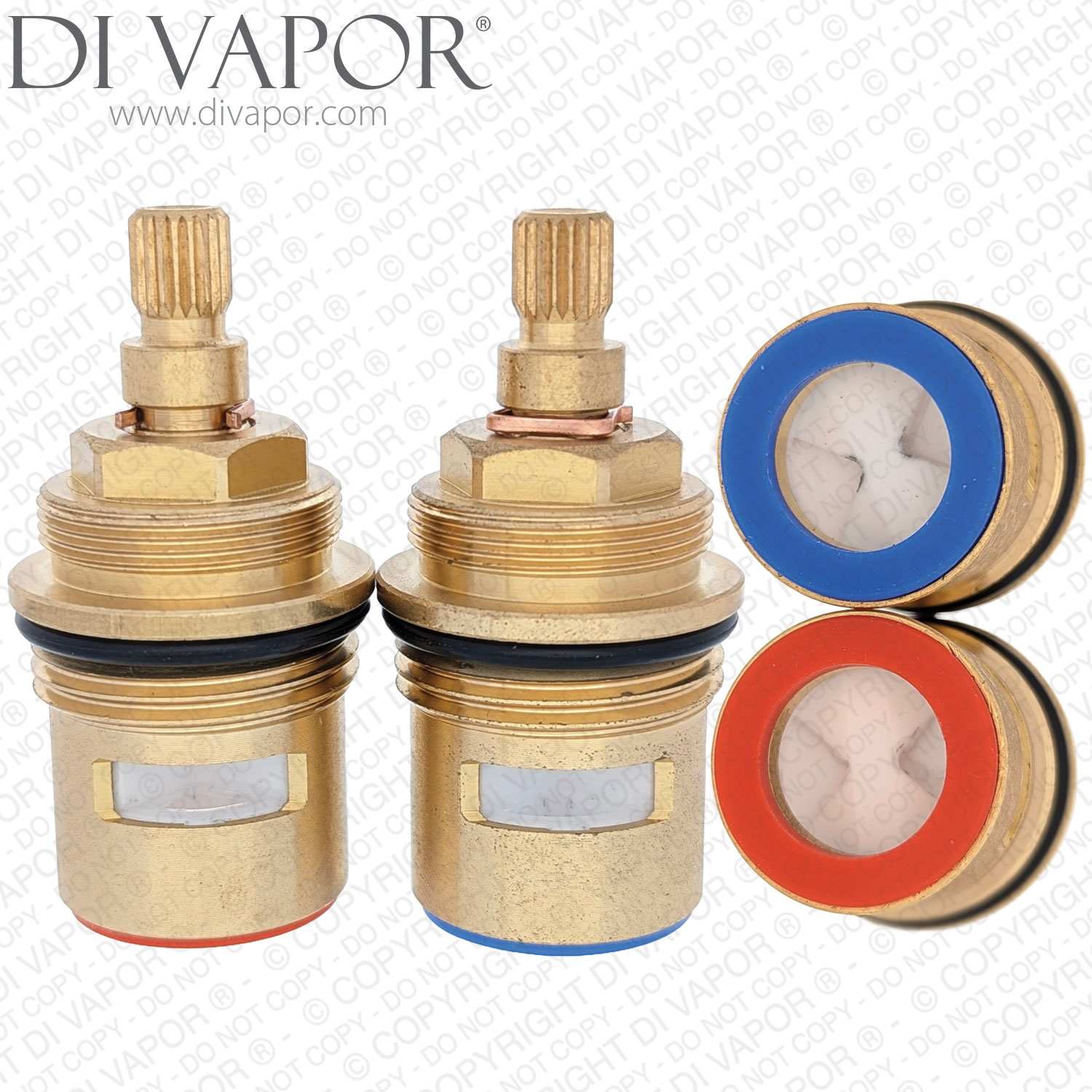 Bossini Bath Pair 3/4 Quarter Turn Ceramic Disc Tap Cartridge Valves ...