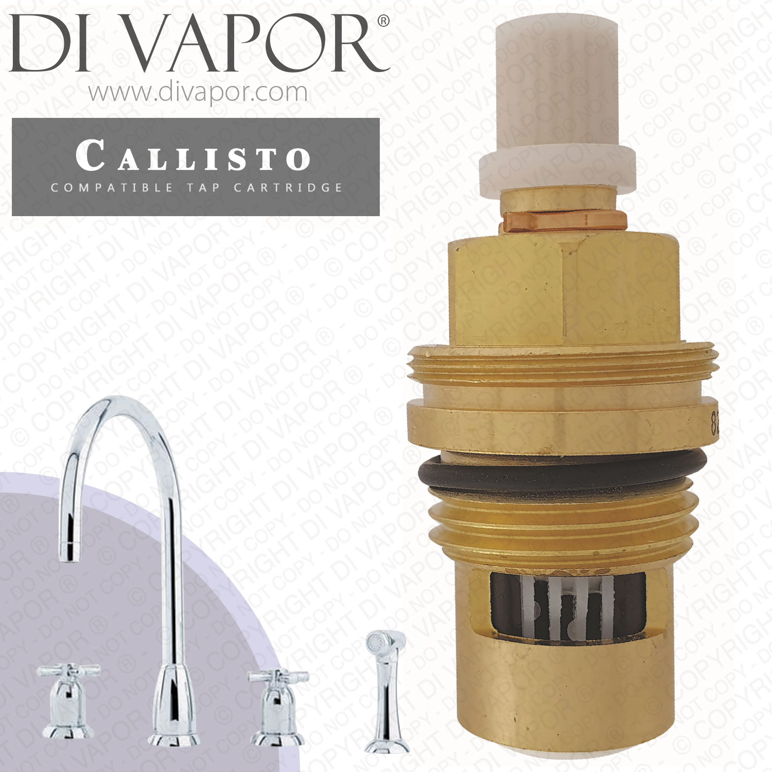 Perrin & Rowe 4890 Callisto Sink Mixer Hot Compatible Tap Cartridge ...