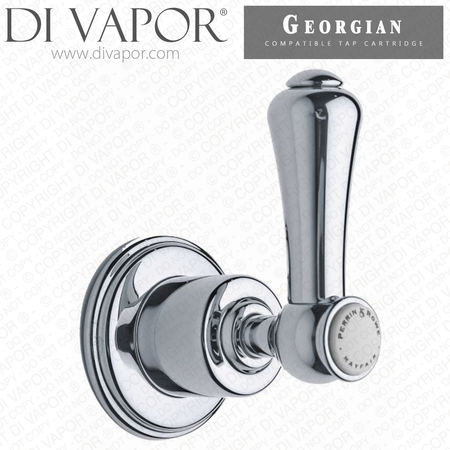 Perrin & Rowe 5322 Georgian Three-Way Diverter with Lever Handle and ...