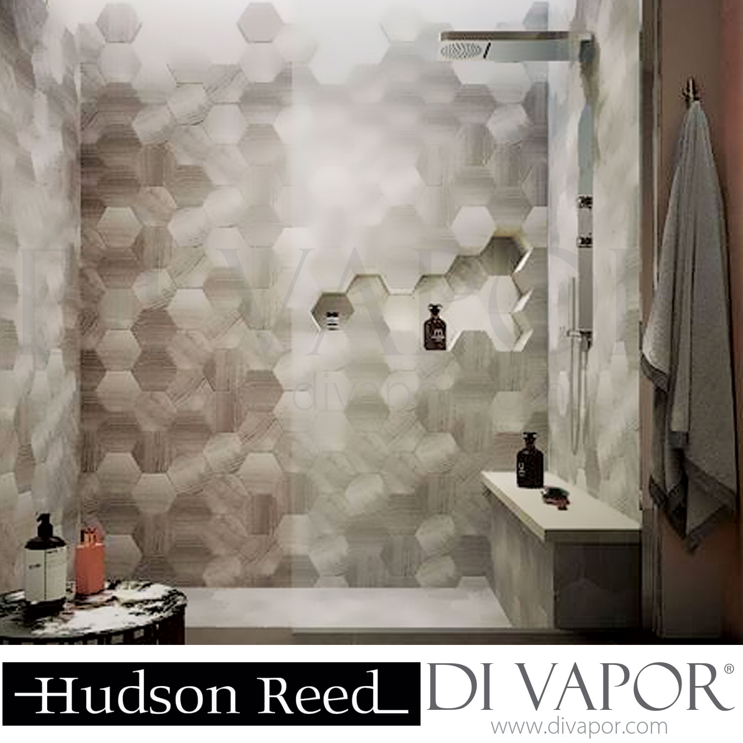 Hudson Reed Interval Recessed Thermostatic Shower Panel - Chrome ...