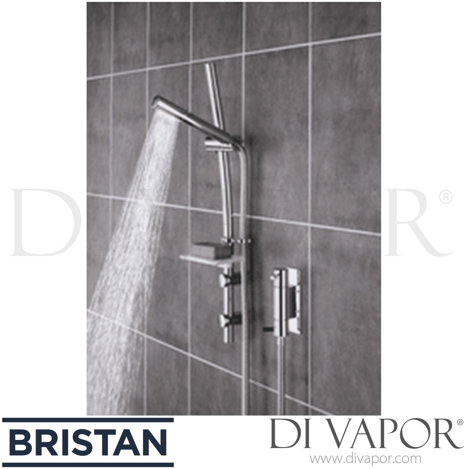 Bristan PM VSHXAR C Prism Vertical Dual Control Thermostatic Bar Valve ...