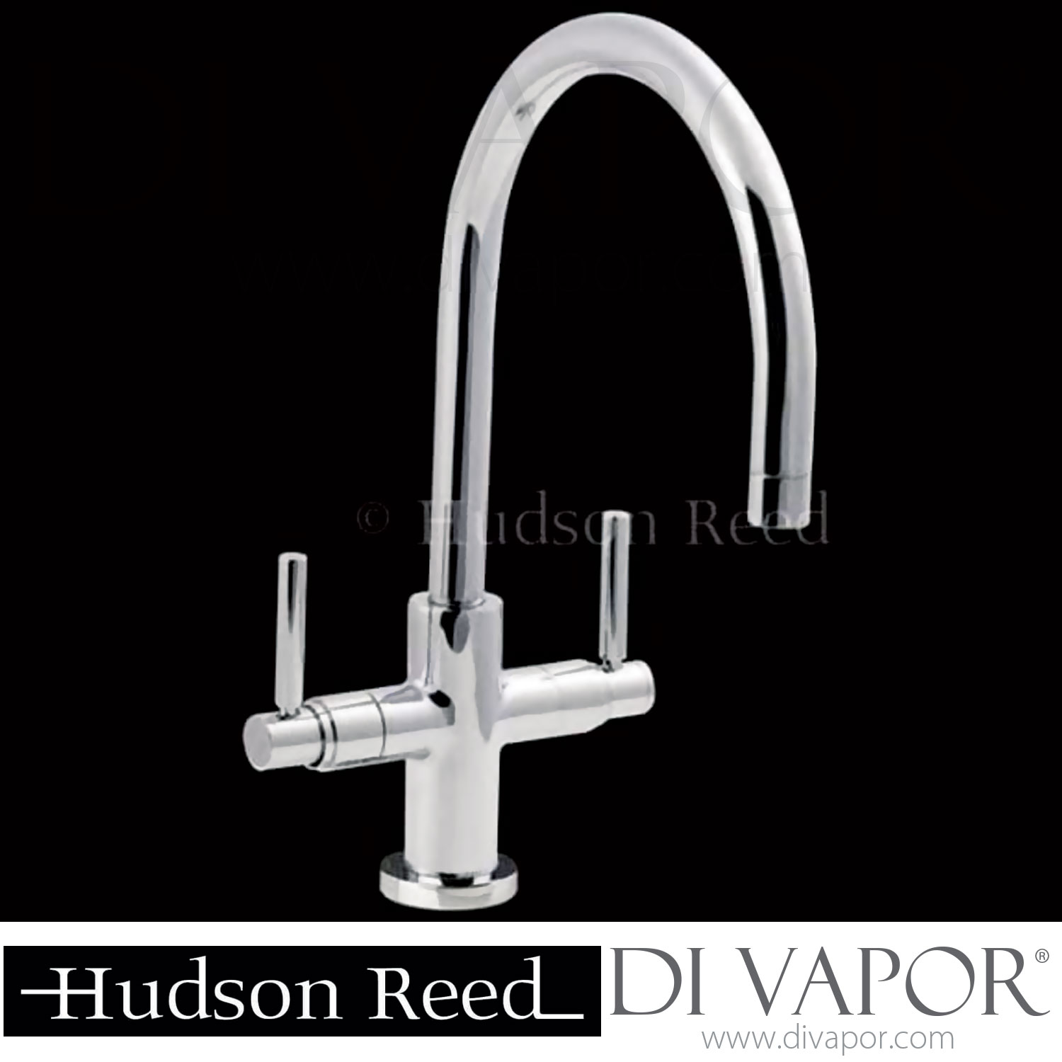 Hudson Reed PN335 Tec Cruciform Sink Mixer with crossheads/lever and ...