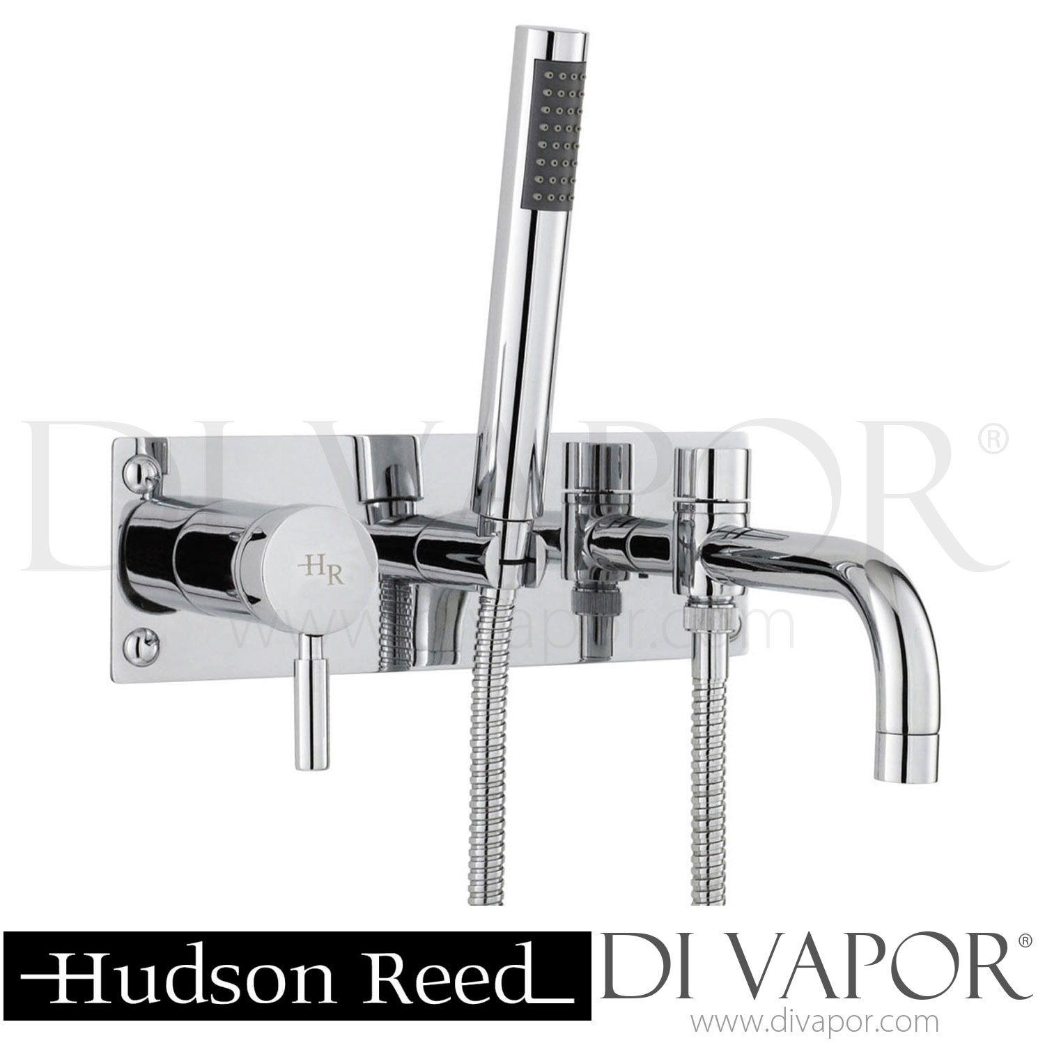 Hudson Reed Tec Single Lever Wall Mounted Bath Shower Mixer - Chrome ...