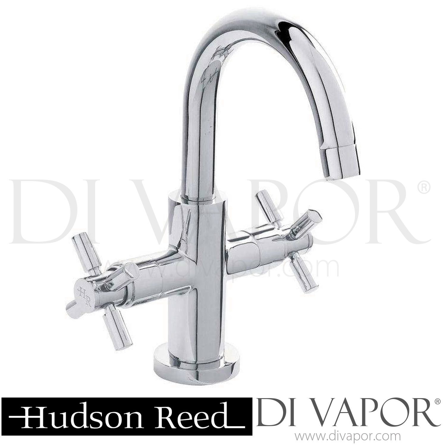 Hudson Reed Tec Crosshead & Lever Cruciform Cloakroom Basin Mixer Tap ...