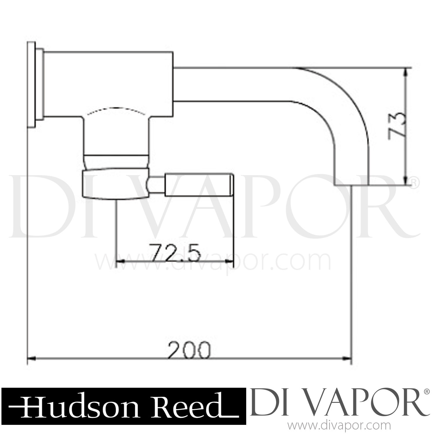 Hudson Reed Tec Single Lever Wall Mounted Side Action Basin Mixer Tap ...