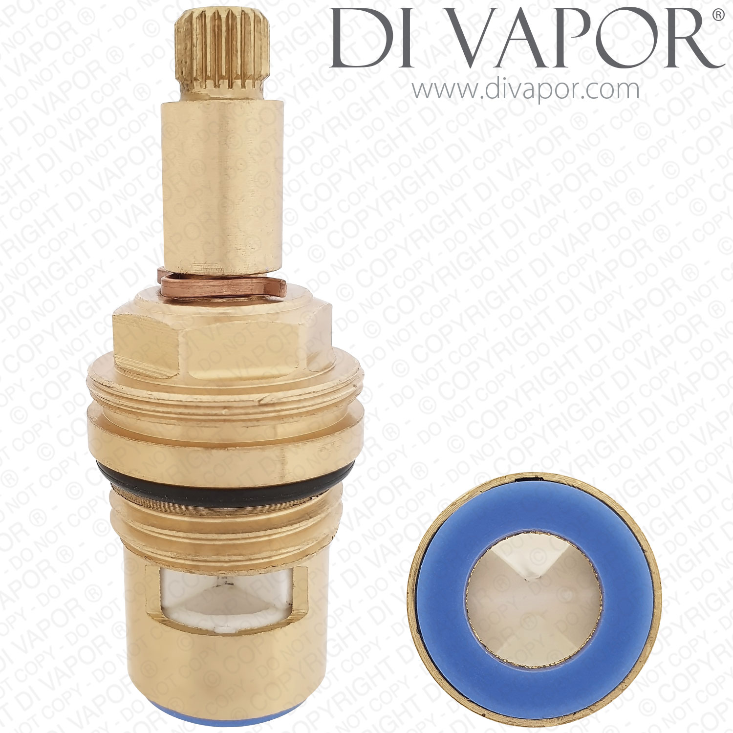 58mm 1/2 Ceramic Disc Cartridge - 20 Spline - PPI 20 Cold Side