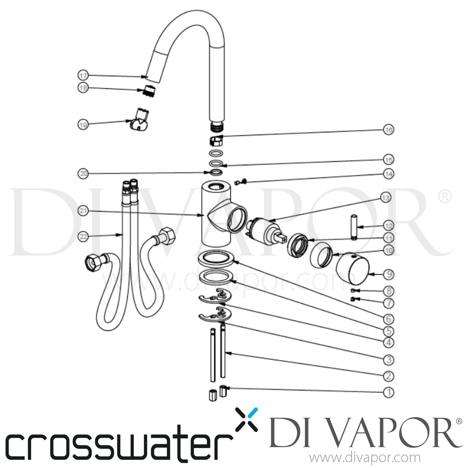 Crosswater PRO111DNC Mike Pro | MPRO Side Lever Monobloc Basin Mixer ...